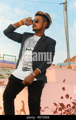 Smart model give best pose Stock Photo - Alamy