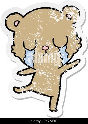 crying cartoon bear doing a sad dance Stock Vector Image & Art - Alamy