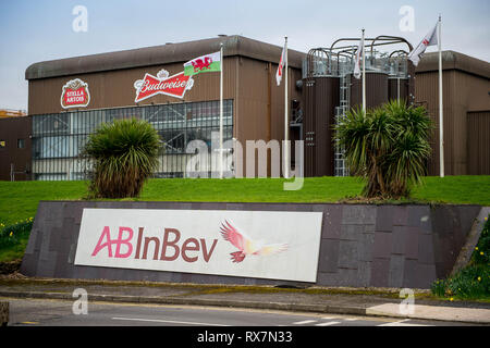 Friday 08 March 2019 Exterior View of AB InBev Factory, Magor, South ...