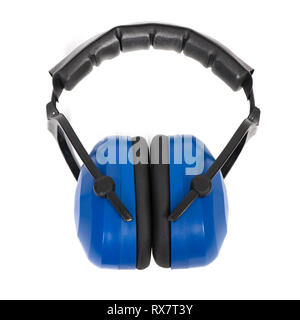 Modern hearing protectors on white background Stock Photo - Alamy