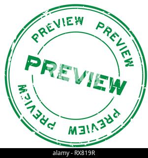 preview stamp. preview sign. round grunge label Stock Vector Image ...