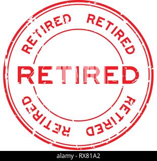 Retired grunge rubber stamp on white background, vector illustration ...