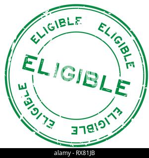 eligible sign. round isolated sticker. ribbon tag Stock Vector Image ...