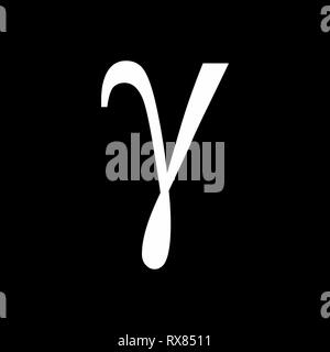 Gamma Greek letter icon, Gamma symbol - black vector illustration Stock ...