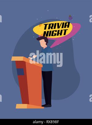 trivia night stand game button vector illustration Stock Vector Image ...