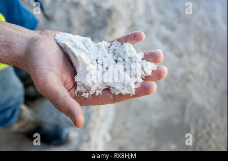 View of Lochaline sand quartz mine on scottish west coast scotland ...