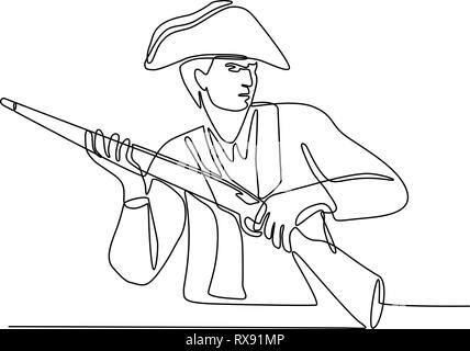 continuous line drawing of gun Stock Vector Image & Art - Alamy