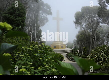 The Mount Macedon (Cameron) Memorial Cross photographed as the ...