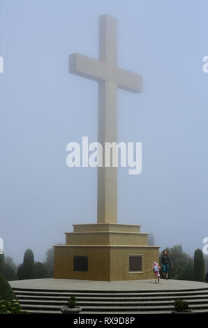 The Mount Macedon (Cameron) Memorial Cross photographed as the ...