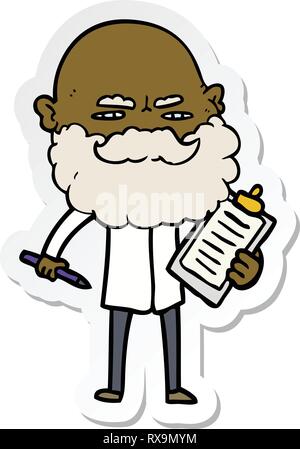Cartoon stick man illustration of grumpy business man businessman Stock ...