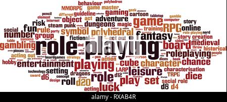 Role playing word cloud concept. Vector illustration Stock Vector Image ...