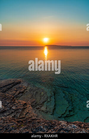 Sunset over island in Georgian Bay Ontario Canada Stock Photo - Alamy