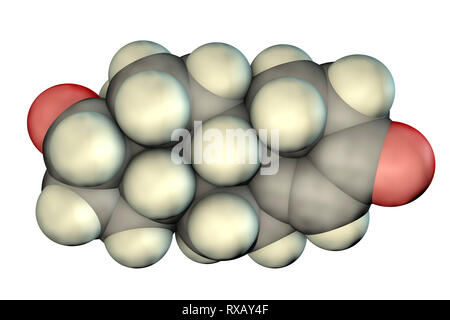 Testosterone molecule hormone steroid 3D render chemical structure ...