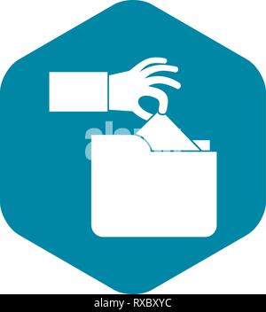 Robbery secret data in folder set icons Stock Vector Image & Art - Alamy