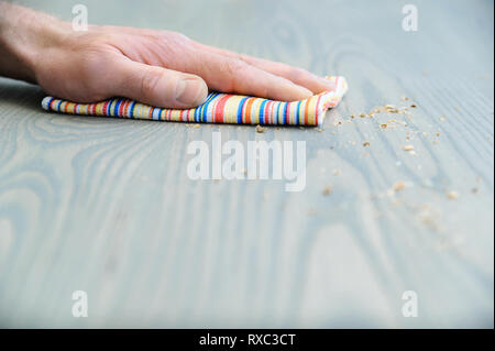 Hand holding wipe fabric for cleaning, isolated on white background ...