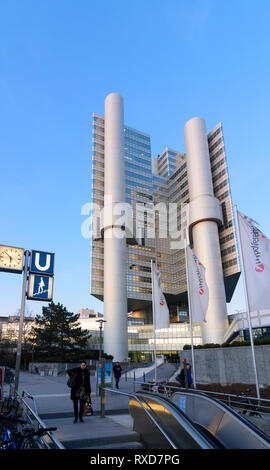 München, Munich: HVB Tower, former Hypo-Haus of bank HypoVereinsbank ...