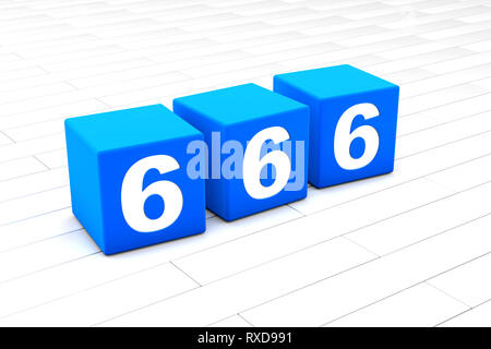 3D illustration of the symbolic number 666 Stock Photo - Alamy