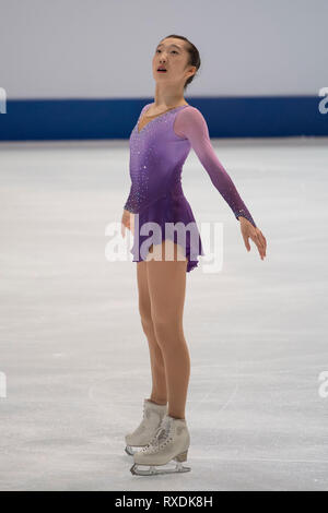 TING CUI in the Ladies short program during the US Figure Skating ...