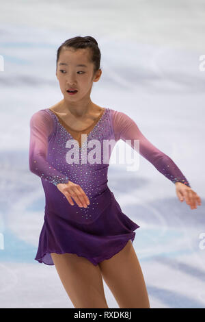 TING CUI in the Ladies short program during the US Figure Skating ...