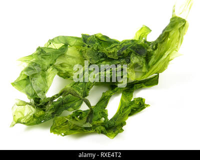 Dried Green Algae on white Background Stock Photo - Alamy