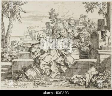 Sébastien Bourdon, French (1616-1671), Landscape with a Frightened ...