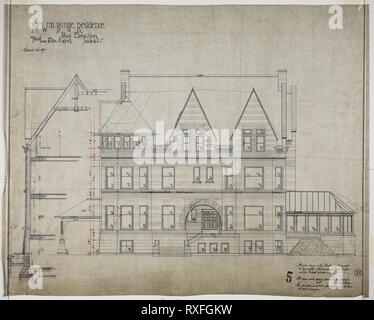 William Bunge House, Chicago, Illinois, Hall and Main Stairway Details ...