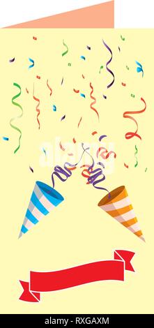 cornet party with confetti Stock Vector Image & Art - Alamy