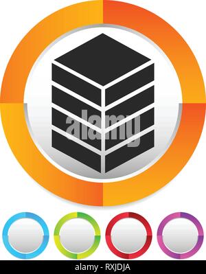 Icon with tower, rack. Storage, container, datacenter concept icon ...