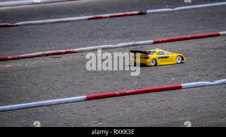 remote control car race competition on tarmac circuit Stock Photo - Alamy