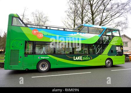 An open top Stagecoach double decker bus in Great Western Road ...