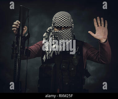 rebel militant terrorist guerrilla concept Stock Photo - Alamy