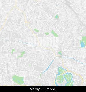 Vector map of Tokyo. Street map poster illustration. Tokyo map art ...
