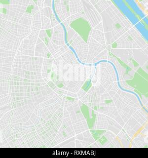 Urban city map of Vienna. Vector illustration, Vienna map grayscale art ...