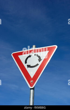 Roundabout sign Australia and roundabout safety warning signage. Sign ...