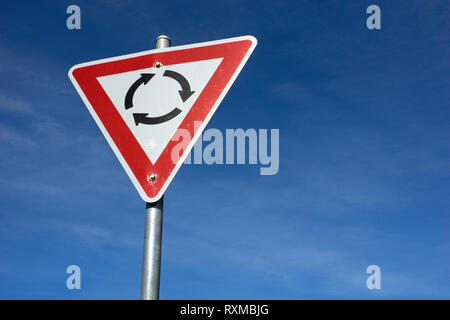 Roundabout sign Australia and roundabout safety warning signage. Sign ...