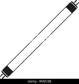 Isolated neon led lamp tube line with blue glow vector on transparent ...