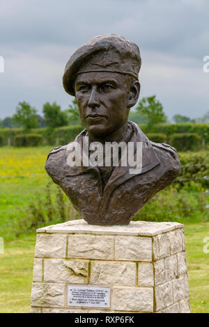 Statue of Colonel Otway at Merville Battery, Normandy captured on D Day ...