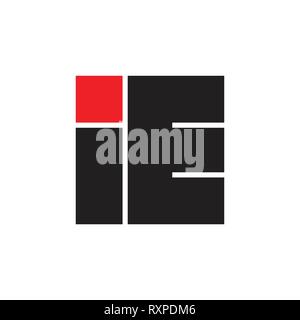 Letter Ei iE E i square geometric symbol simple logo vector Stock ...