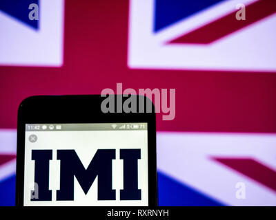 Ukraine. 10th Mar, 2019. IMI plc company logo seen displayed on a smart ...