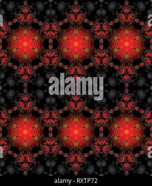 Geometrical seamless golden mosaic floral pattern background - gradient ...