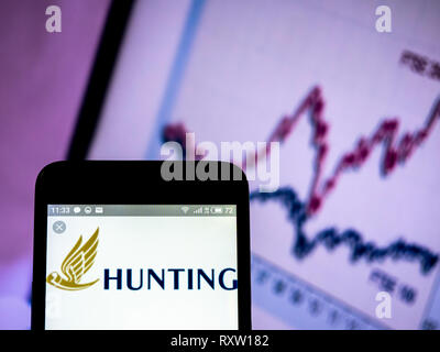 Hunting plc company logo seen displayed on smart phone Stock Photo - Alamy