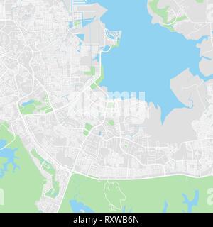 Vector map of Batam, Indonesia. Urban city road map poster illustration ...