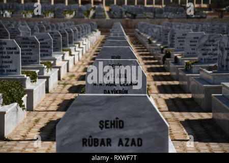 City Kobanî in northern Syria (Rojava) on the border with Turkey Stock ...