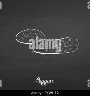 Hand drawn sketch of Appam food. Vector drawing of Varies widely food ...