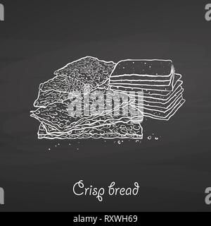 Hand-drawn Hardtack bread illustration. Flatbread, usually known in ...