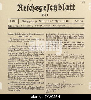 The Law for the Restoration of the Professional Civil Service Stock ...