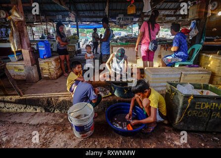 Coron, Philippines - Apr 8, 2017. Fish market of Coron Island ...