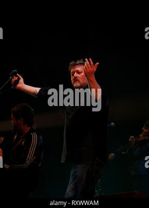 Guy Garvey singer in British band Elbow performing at the Reading ...