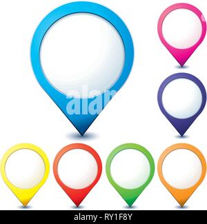 Green Map location pointer 3d pin. Navigation icon for web, banner ...