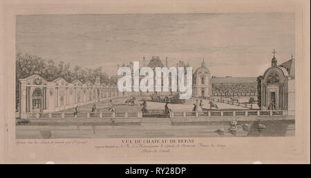 Chateau of Berny. Jacques Rigaud (French, 1681-1754). Engraving Stock ...